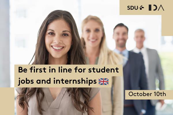 Reminder: "Be first in line for student jobs and internships" - MitSDU